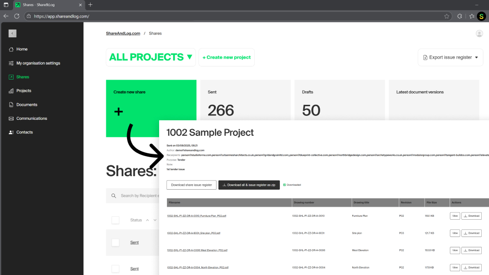 Share and Log - Simple file sharing platform for architects with auto ...
